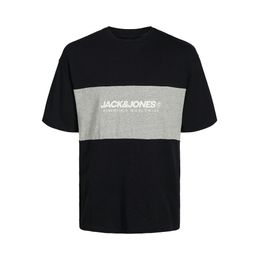 Jack & Jones JACK & JONES T-Shirt 'JJELegacy' Herren Gr&ouml;&szlig;e XS graumeliert / schwarz / wei&szlig;