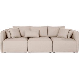 3-Sitzer OTTO HOME "N&ouml;re", beige, B:262cm H:74cm T:90cm, Samtoptik (100% Polyester);Struktur (100% Polypropylene);Webstoff (100% Polyester;Struktur fein (100% Polyester));Luxus-Microfaser Lederoptik (100% Polyester);Baumwoll-/Leinenmix (60% Baumwolle, 40% Leinen), Sofas, 3 Teile, in vielen Bezugsqualit&auml;ten und Farben s. auch "N&ouml;re"