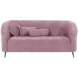 2-Sitzer Home Affaire "Ashly", rosa (ros&eacute;), B:154cm H:81cm T:80cm, 100% Polyester, Sofas, in 3 Bezugsvarianten, Boucl&eacute;, Samtoptik und Struktur weich.