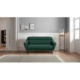 2-Sitzer OTTO HOME "Bille", gr&uuml;n, B:167cm H:86cm T:90cm, Luxus-Microfaser weich (100% Polyester);Samtoptik (100% Polyester);Struktur (100% Polyester);Struktur fein (100% Polyester), Sofas, mit Naht im R&uuml;ckenkissen und Eiche-Beinen, Design by Morten Georgsen