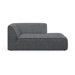 Ottomane OTTO HOME "Merid Chaiselongue, Ma&szlig;e B/T/H: 100/162/70 cm", grau (dunkelgrau), B:100cm H:70cm T:162cm, 100% Polyester, Sofas, Ottomane, als Modul oder separat verwendbar, f&uuml;r individuelle Zusammenstellung