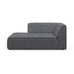 Ottomane OTTO HOME "Merid Chaiselongue, Ma&szlig;e B/T/H: 100/162/70 cm", grau (dunkelgrau), B:100cm H:70cm T:162cm, 100% Polyester, Sofas, Ottomane, als Modul oder separat verwendbar, f&uuml;r individuelle Zusammenstellung