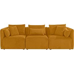 3-Sitzer OTTO HOME "N&ouml;re", gelb (curry), B:262cm H:86cm T:90cm, 92% Polyester, 8% Polyamid, Sofas, 3 Teile, in vielen Bezugsqualit&auml;ten und Farben s. auch "N&ouml;re"