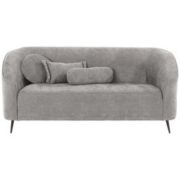 2-Sitzer Home Affaire "Ashly", grau (hellgrau), B:154cm H:81cm T:80cm, 100% Polyester, Sofas, in 3 Bezugsvarianten, Boucl&eacute;, Samtoptik und Struktur weich.