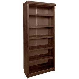 Bücherregal Home Affaire "Soeren", braun (dunkelbraun), H:185cm T:29cm, Regale, in 2 Höhen und 2 Tiefen, mit viel Stauraum