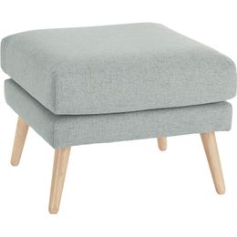 Hocker OTTO HOME "Bille", gr&uuml;n (mint), B:58cm H:45cm T:58cm, Struktur (100% Polyester);Struktur fein (100% Polyester);Samtoptik (100% Polyester);Luxus-Microfaser weich (100% Polyester), Hocker, Sitzhocker, mit Eiche-Beinen, Design by Morten Georgsen
