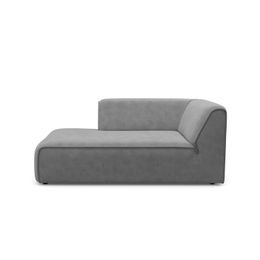 Ottomane OTTO HOME "Merid Chaiselongue, Ma&szlig;e B/T/H: 100/162/70 cm", grau (hellgrau), B:100cm H:70cm T:162cm, Struktur fein (100% Polyester);Samtoptik (100% Polyester);Samtcord (92% Polyester, 8% Polyamid), Sofas, Ottomane, als Modul oder separat verwendbar, f&uuml;r individuelle Zusammenstellung