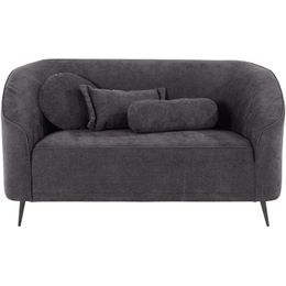 2-Sitzer Home Affaire "Ashly", grau (anthrazit), B:154cm H:81cm T:80cm, 100% Polyester, Sofas, in 3 Bezugsvarianten, Boucl&eacute;, Samtoptik und Struktur weich.
