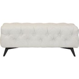 Polsterhocker Home Affaire "Amaury", beige, B:120cm H:45cm T:80cm, Struktur (100% Polyester);Samtoptik (100% Polyester), Hocker, Polsterhocker, Chesterfield-Optik, Breite 120cm, Fu&szlig;farbe w&auml;hlbar