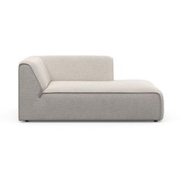 Ottomane OTTO HOME "Merid Chaiselongue, Ma&szlig;e B/T/H: 100/162/70 cm", grau (hellgrau), B:100cm H:70cm T:162cm, 100% Polyester, Sofas, Ottomane, als Modul oder separat verwendbar, f&uuml;r individuelle Zusammenstellung