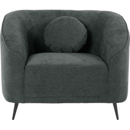 Sessel Home Affaire "Ashly", gr&uuml;n (dunkelgr&uuml;n), B:100cm H:81cm T:80cm, 100% Polyester, Sessel, Sessel, in 3 Bezugsvarianten, Boucl&eacute;, Samtoptik und Struktur weich.