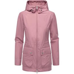Funktionsjacke Ragwear "Monadetta A", Damen, Gr. L (40), rosa (altrosa), Obermaterial: 100% Polyester, Innenfutter: 100% Polyester, Basic, figurumspielend Po-bedeckend, hoch geschlossener Ausschnitt, Ärmel ohne Ärmelschlitz abgesteppte Kante krempelbar, Jacken, Wasserdichte und atmungsaktive Übergangsjacke mit Kapuze