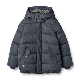 Steppjacke Wheat "Puffer Jacket Gael", Jungen, Gr. 110, blau (ink), Web, Obermaterial: 100% Polyester, normal, Rippbündchen, Jacken, wasserdicht, atmungsaktiv