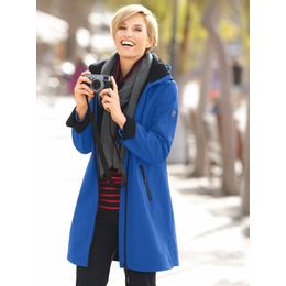 Softshelljacke Casual Looks, Damen, Gr. 22, blau (royalblau), 94% Polyester, 6% Elasthan, unifarben, figurumspielend, Jacken