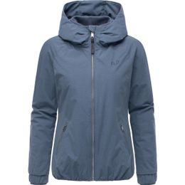Winterjacke Ragwear "Dizzie Warm", Damen, Gr. L (40), blau, Obermaterial: 100% Polyester, Innenfutter: 100% Polyester, Wattierung: 100% Polyester, Basic, figurumspielend hüftbedeckend, hoch geschlossener Ausschnitt, Ärmel ohne Ärmelschlitz Rippbündchen mit Gummizug, Jacken, Wasserdichte Damen Jacke mit Kapuze