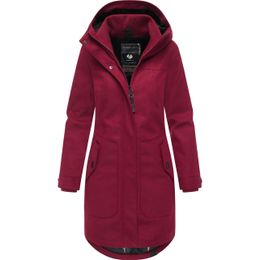Wintermantel Ragwear "Jannisa Coat", Damen, Gr. L (40), weinrot, Obermaterial: 100% Polyester, Innenfutter: 100% Polyester, Wattierung: 100% Polyester, tailliert ca. Mitte Oberschenkel, hoch geschlossener Ausschnitt, Ärmel ohne Ärmelschlitz Rippstrickbündchen mit Druckknopf, Mäntel, Klassischer Damen Kurzmantel mit Kapuze, Topseller