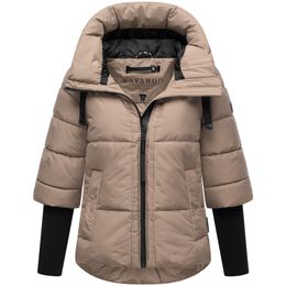 Navahoo Damen Steppjacke "Lotusherz XIV"taupe, Gr. XXXL, Obermaterial: 100% Polyester; Innenfutter: 100% Polyester; Wattierung: 100% Polyester;