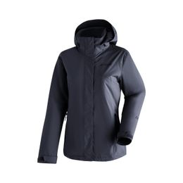 Regenjacke Maier Sports "Metor Therm Rec W", Damen, Gr. 36, blau (dunkelblau), 100% Polyester (recycled), Rundhals, Jacken, warme Damen Jacke mit Kapuze, Winterjacke wasserdicht atmungsaktiv