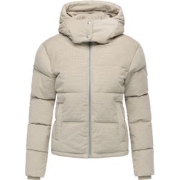 Steppjacke Ragwear "Roobie Cordy", Damen, Gr. L (40), hellgrau, Obermaterial: 100% Baumwolle, Innenfutter: 100% Polyester, Wattierung: 100% Polyester, gerade hüftlang, hoch geschlossener Ausschnitt, weit Rippstrickbündchen, Jacken, Wasserdichte Winterjacke aus Kord mit abnehmbarer Kapuze