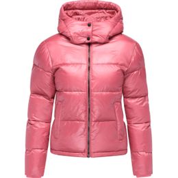 Steppjacke Ragwear "Roobie II", Damen, Gr. L (40), rosa, Obermaterial: 100% Polyester, Innenfutter: 100% Polyester, Wattierung: 100% Polyester, gerade hüftlang, hoch geschlossener Ausschnitt, Ärmel ohne Ärmelschlitz Rippstrickbündchen, Jacken, Matt glänzende Damen Winterjacke mit Kapuze