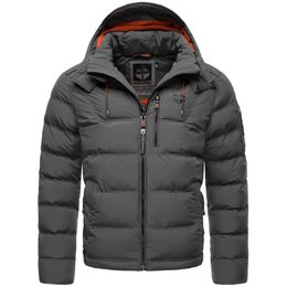 Winterjacke STONE HARBOUR "Arvidoo", Herren, Gr. M (50), grau (anthrazit), Obermaterial: 100% Polyester, Futter: 100% Polyester, Wattierung: 100% Polyester, Ärmelfutter: 100% Polyester, gerade hüftlang, hoch geschlossener Ausschnitt, Ärmel ohne Ärmelschlitz Rippstrickbündchen, Jacken, Modische Herren Winter Steppjacke