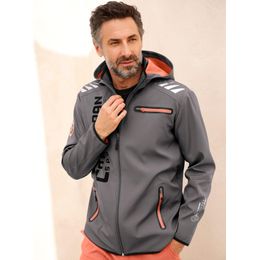 Softshelljacke Catamaran, Herren, Gr. 48, grau (anthrazit), 94% Polyester, 6% Elasthan, unifarben, Jacken