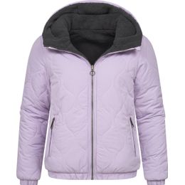 Wendejacke Ragwear "Qaria", Damen, Gr. L (40), lila (lavendel), Obermaterial: 70% Polyester, 30% Nylon, Innenfutter: 100% Polyester, Wattierung: 100% Polyester, gerade hüftbedeckend, hoch geschlossener Ausschnitt, eng elastischer Bund mit Gummizug, Jacken, ultraleichte 2-in-1 Damen Winterjacke mit Kapuze