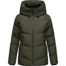 Steppjacke Ragwear "Cessi", Damen, Gr. XXXL(46), grün (olivgrün), Obermaterial: 100% Polyester, Innenfutter: 100% Polyester, Wattierung: 100% Polyester, Basic, gerade hüftbedeckend, hoch geschlossener Ausschnitt, Ärmel ohne Ärmelschlitz Rippstrickbündchen, Jacken, Wasserdichte Damen Winterjacke mit großer Kapuze