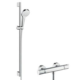 Hansgrohe Croma Select S Aufputz-Duscharmatur mit Thermostat, 27833400,