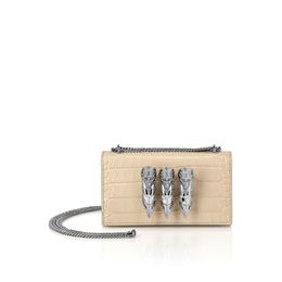 Philipp Plein Clutch Damen Gr&ouml;&szlig;e One Size beige / silber