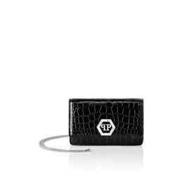 Philipp Plein Clutch Damen Gr&ouml;&szlig;e One Size schwarz / silber