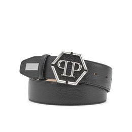 Philipp Plein Gürtel Damen Größe 95 schwarz / silber