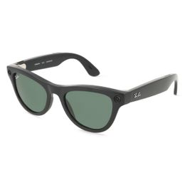 Ray-Ban Meta RW4010 SKYLER (Gen 1) | Unisex Smarte Brille | Fassung: Cat Eye, Kunststoff, Schwarz Gl&auml;nzend | Glasfarbe: G15