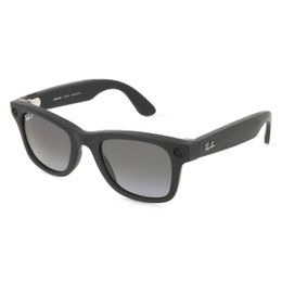 Ray-Ban Meta RW4006 WAYFARER (Gen 1) | Unisex Smarte Brille | Fassung: Quadratisch, Kunststoff, Schwarz Matt | Glasfarbe: Grau Verlaufend