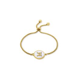 Luxenter Armband 'Alphabet' Damen Gr&ouml;&szlig;e 15 / 20 cm gold