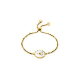 Luxenter Armband 'Alphabet' Damen Gr&ouml;&szlig;e 15 / 20 cm gold