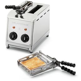 Milantoast Klassischer Sandwichtoaster mit Zangen Edelstahl
