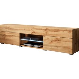 Lowboard Inosign "Carrera", braun (eichefarben votan), B:180cm H:45,4cm T:33cm, Sideboards, Lowboard, Breite 180 cm