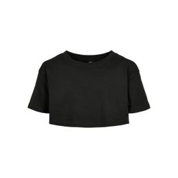 T-Shirt Urban Classics "Urban Classics Damen Girls Short Kimono Tee", Mädchen, Gr. 122/128, schwarz, 100% Baumwolle, unifarben, loose fit, Rundhals, Shirts