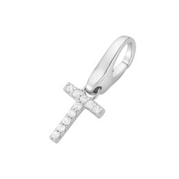 Charm Buchstabe "Buchstabe T, Zirkonia Steine, Silber 925", wei&szlig;, Giorgio Martello MILANO, Charms, Damen, Silber 925 (Sterlingsilber)