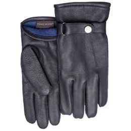 Lederhandschuhe Pearlwood "Henry", Herren, Gr. 9.5, schwarz, Leder, Biesen, unifarben, Handschuhe, Atmungsaktiv