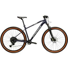 Mountainbike KROSS "KROSS Mountainbike Hardtail XC ALU 29" Level 4.0 ULT.RA blau 10 Gänge" Gr. 48, blau, schwarz, Fahrräder, Damen, 48cm, 29 Zoll (73,66cm) hinten: 29 Zoll (73,66cm)