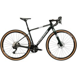 Gravelbike KROSS "KROSS GRAVEL Bike 28" Esker 6.0 ULT.RA 24 G&auml;nge" Gr. 43, gr&uuml;n, gr&uuml;n, Fahrr&auml;der, Damen, 43cm, 28 Zoll (71,12cm) hinten: 28 Zoll (71,12cm)