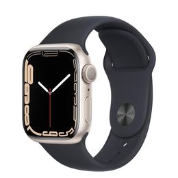 Apple Watch Series 7 (2021) GPS 41 mm - Aluminium Polarstern - Sportarmband Schwarz