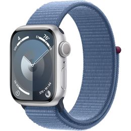 Apple Watch Series 9 (2023) GPS 45 mm - Aluminium Silber - Sport loop Blau