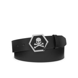 Philipp Plein Belt 'Skull' male Black size 75