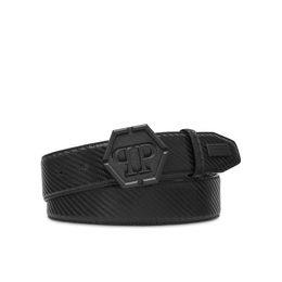 Philipp Plein Belt 'Hexagon' male Black size 60