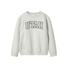 name it Sweatshirt 'Taloy' M&auml;dchen Gr&ouml;&szlig;e 122/128 graumeliert / schwarz