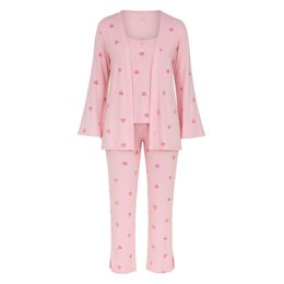 Fashionshowcase Pyjama 'LoungeDream' Damen Gr&ouml;&szlig;e XL rosa Winterkleid
