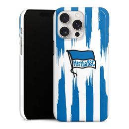 DeinDesign iPhone 15 Pro Max Handy Premium Case Smartphone Handyh&uuml;lle Schutzh&uuml;lle gl&auml;nzend Bundesliga Hertha Bsc Official Licensed Product Premium Case